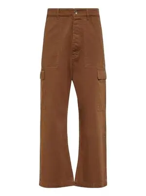 Rick Owens Lido Cotton Cargo Pants - Brown