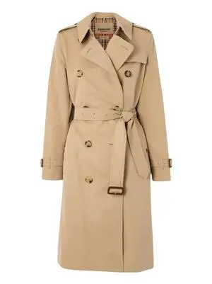 Burberry Kensington Long Organic Cotton-gabardine Trench Coat - Neutrals