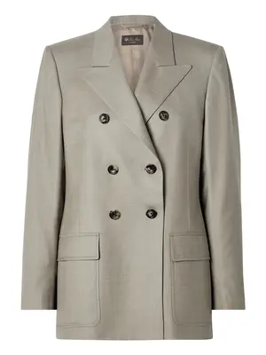 Loro Piana Ananda Double-breasted Blazer - Gray