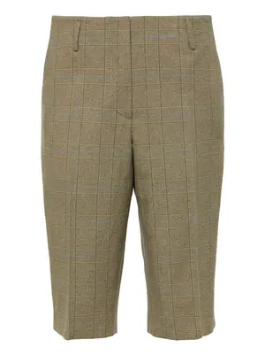 Dries Van Noten Checked Bermuda Shorts - Beige