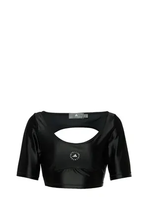 Adidas By Stella McCartney Logo Technical Cropped Top - Black