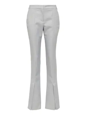 Off-White Mid-rise Flared Trousers - White