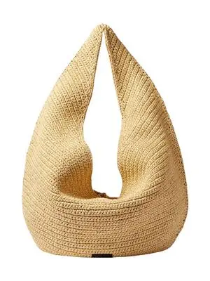 Khaite Olivia Large Raffia Tote Bag - Beige