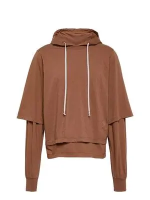 Rick Owens Cotton Jersey Hoodie - Brown