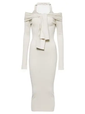Jacquemus Jacquemus La Robe Doble Wool-blend Midi Dress White