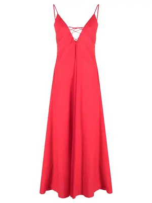 FORTE_FORTE A-line Maxi Dress - Red