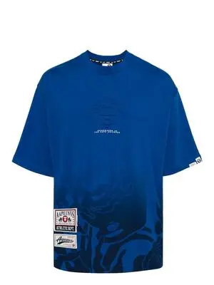 AAPE BY *A BATHING APE Moonface Embossed T-shirt - Blue