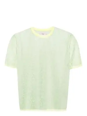 Martine Rose Granny Patterned-jacquard T-shirt - Green