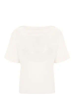 Moncler Logo-appliqué T-shirt - Neutrals