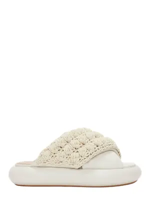 JW Anderson Popcorn Twist Platform Sandals - White