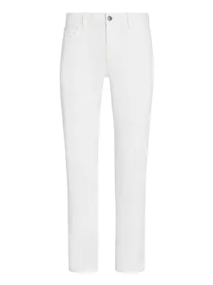 Zegna Roccia Mid-rise Skinny Jeans - White