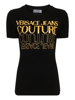 Versace Upside Down Logo T-shirt - Black