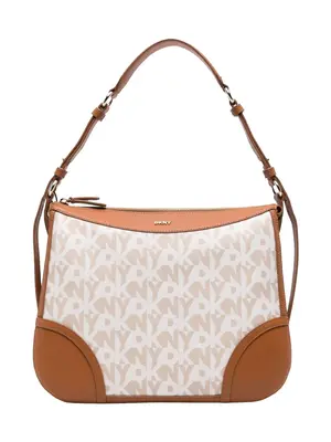 Dkny Gramercy Leather Shoulder Bag - Neutrals