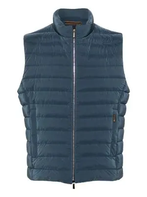 MOORER Padded Gilet - Blue