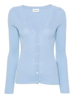 P.a.r.o.s.h Ribbed-knit Cardigan - Blue