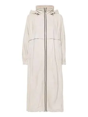 BRUNELLO CUCINELLI Brunello Cucinelli Suede Hooded Trench Coat
