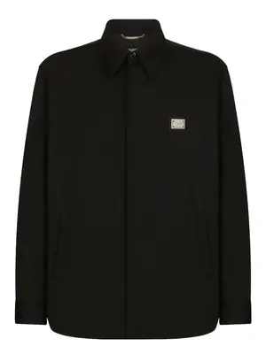 Dolce & Gabbana Logo-plaque Shirt Jacket - Black