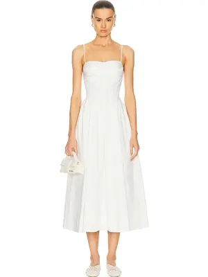 Simkhai Kittiya Sleeveless Midi Dress - White
