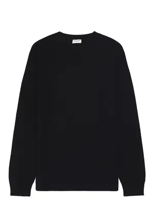 Saint Laurent Pull Col Rond Manche - Noir