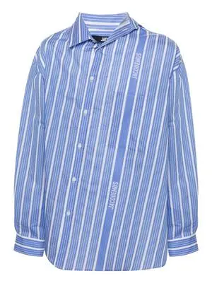 Jacquemus Logo-striped Shirt - Blue