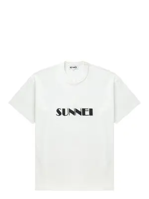 Sunnei Logo-print Cotton T-shirt - White