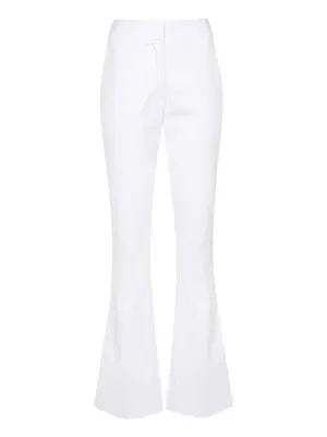 GENNY Twill Flared Trousers - White