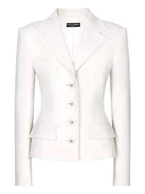 Dolce & Gabbana Fitted Single-breasted Blazer - White