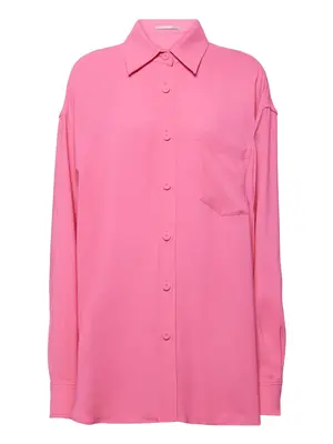 Stella McCartney Oversized Crêpe Shirt - Pink