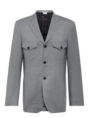 Comme Des Garçons Homme Deux Checked Wool Blazer - Grey