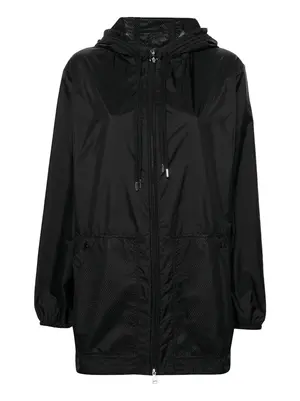 Moncler Mesh-panel Hooded Jacket - Black