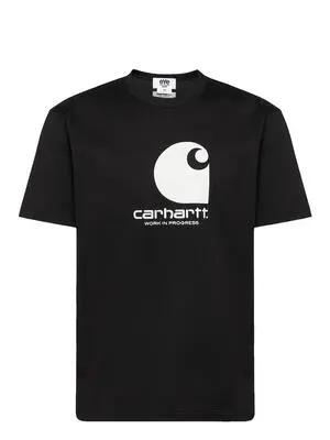 Junya Watanabe X Carhartt Logo Cotton Jersey T-shirt - Black