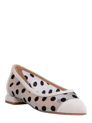 BEAUTIISOLES BEAUTIISOLES Blake Polka Dot Flats Off White