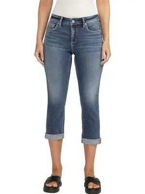 SILVER JEANS CO. Elyse Capri Jeans - Indigo