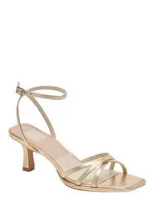 Dolce Vita Manji Leather Sandal - Light Gold Metallic