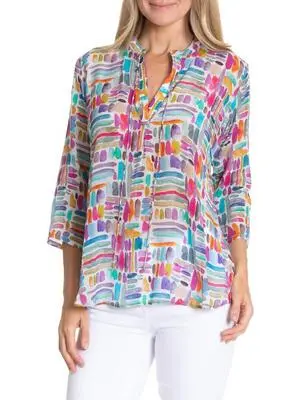 APNY APNY Tie-Neck Blouse Pink Multi