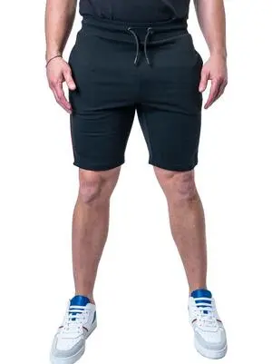 MACEOO Royal Cotton Knit Drawstring Shorts - Black