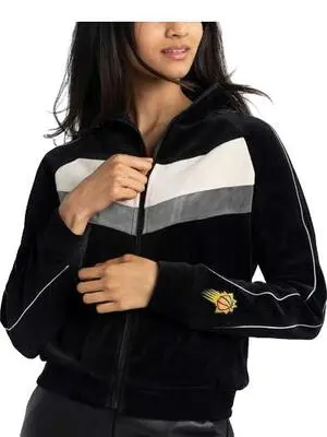 LUSSO Phoenix Suns Velour Track Jacket - Black