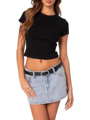 EDIKTED Better Basics Crop T-shirt - Black