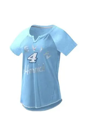G-III 4HER BY CARL BANKS Kevin Harvick Grand Slam Tri-blend Notch V-neck T-shirt - Light Blue