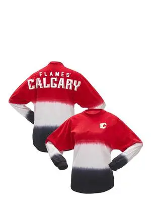 SPIRIT JERSEY Calgary Flames Ombre Long Sleeve T-shirt - Red
