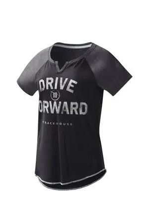 G-III 4HER BY CARL BANKS Trackhouse Racing Grand Slam Tri-blend Notch V-neck T-shirt - Black