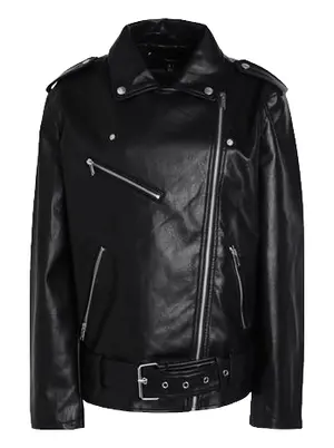 Vero Moda Coated Biker Jacket - Black