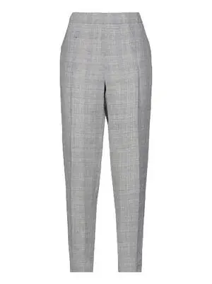 Fabiana Filippi Tapered Tartan Linen Pants - Grey
