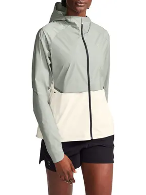 On On Core Hooded Packable Running Jacket Cobble/ Glacier