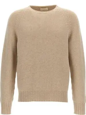 MA'RY'YA Crew-Neck Wool-Blend Sweater Beige