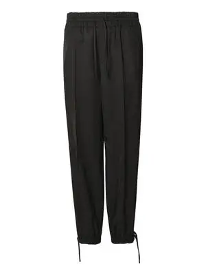 JIL SANDER Viscose Twill Trousers - Black