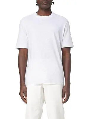 Brunello Cucinelli Crewneck Cotton T-shirt With Contrast Trims Grey 1