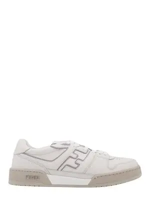 Fendi Leather Sneakers With Ff Logo - White