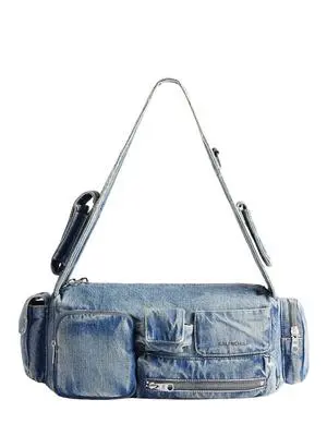 Balenciaga Superbusy Sling Shoulder Bag - Blue