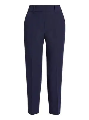 MILLY Nicola Cady Slim-fit Pants - Navy